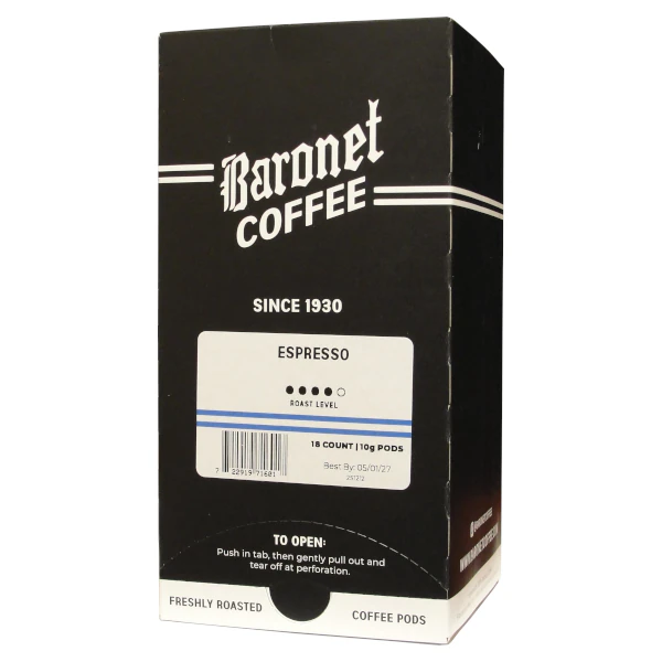 Baronet Espresso Dark Roast Coffee Pods