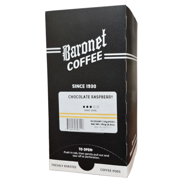 Baronet Coffee | Chocolate Raspberry Coffee Pods | 18ct