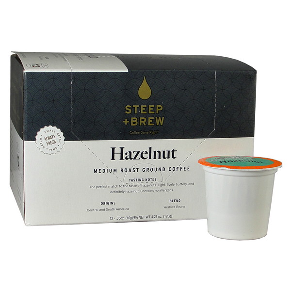 Steep + Brew Hazelnut Single Serve Coffee Cups