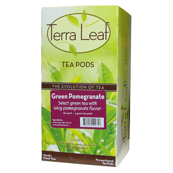 Terra Leaf Single Cup Green Pomegranate Tea Pods
