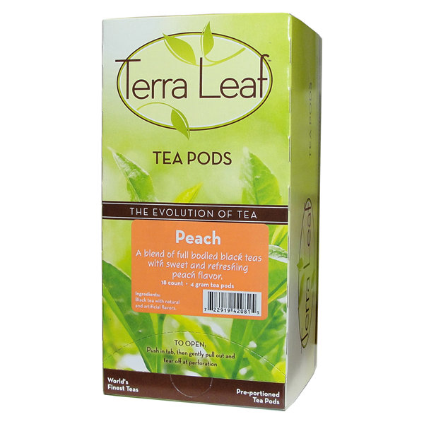 Terra Leaf Single Cup Peach Tea Pods