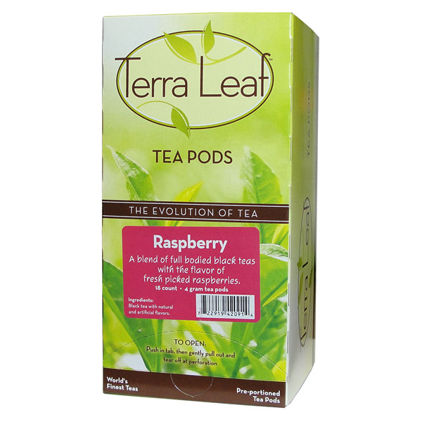 Terra Leaf Single Cup Raspberry Tea Pods