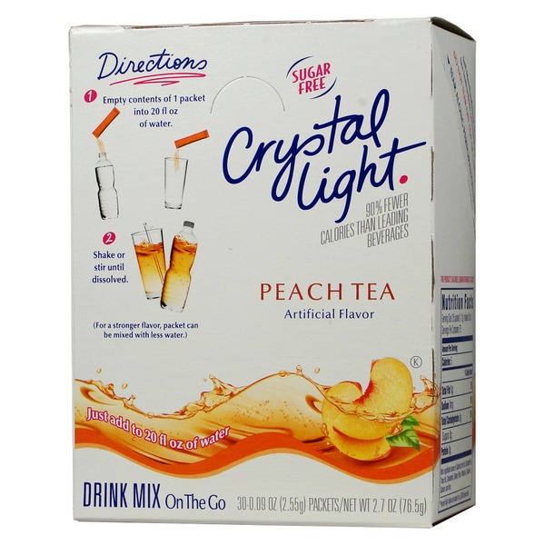 Crystal Light On The Go | Peach Tea | 30ct