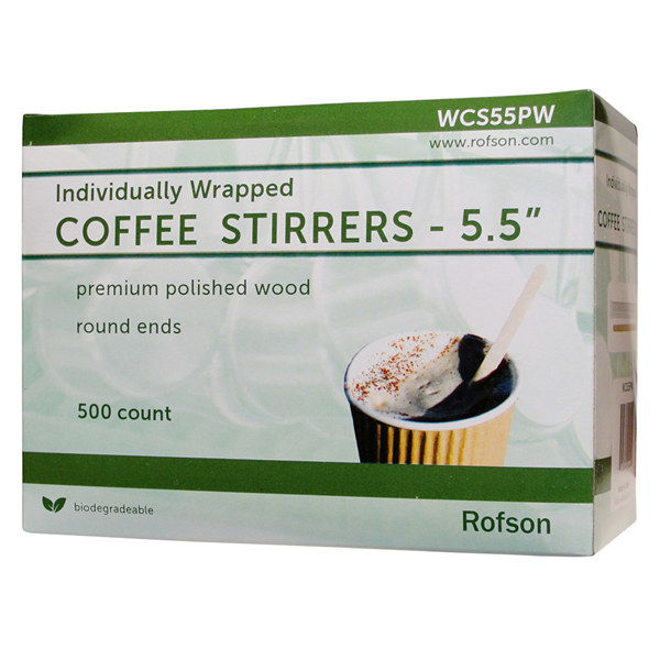 Coffee House Express: Wooden Coffee Stirrers - Individually Wrapped 500ct